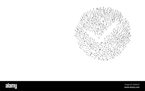 3d Rendering Of Nails In Shape Of Symbol Of Check Mark In Circle With
