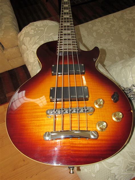 Sold Rare Epiphone Les Paul Standard 5 String Bass Flame Maple