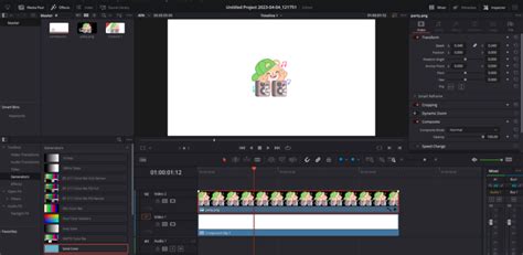 Add Drop Shadow Effect In DaVinci Resolve PNG Text