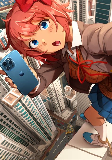 Sayori Doki Doki Literature Club Drawn By Khyle Danbooru
