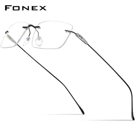 Kính mắt FONEX Titanium, Gọng kính không gọng, Axetat sừng trâu – FONEX ...