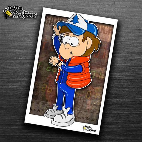Dipper Mcfly Print From Dads Cartoons Mcfly Gravity Falls Dipper Cartoon