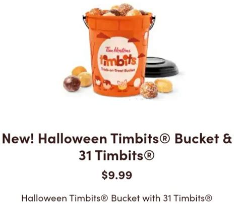 Tim Hortons Tim Hortons Halloween Bucket With 31 Timbits 999 Page