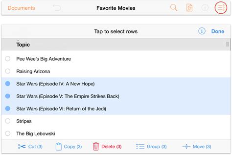 Omnioutliner 210 For Ios User Manual Creating A New Omnioutliner Document