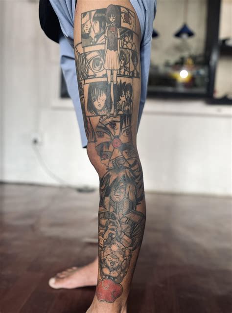 Anime Themed Leg Sleeve Rnepalitattooartist