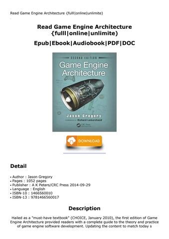 Game Engine Architecture By Geroev Issuu