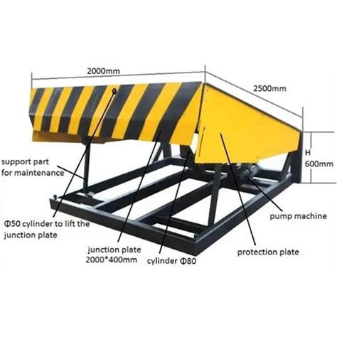 Fixed Hydraulic Dock Leveler With Adjustable Height Can Be Customized