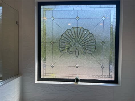 Scallop Shell Stained Glass Sealed Within Tempered Glass Glue Chip