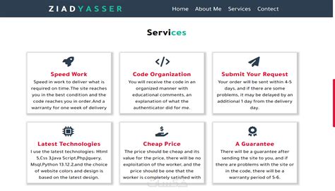 تصميم مواقع شخصي بي Html Css خمسات