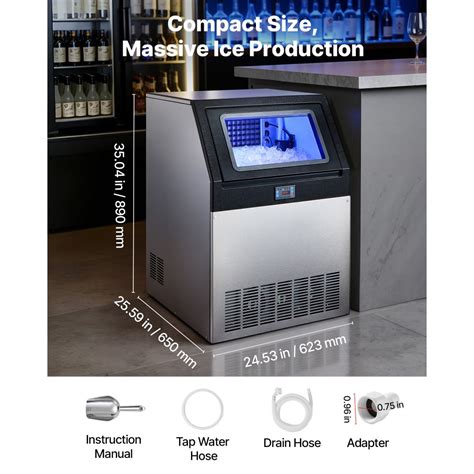 Vevor Self Cleaning Ice Maker 440 Lbs24h 85 Lbs Storage