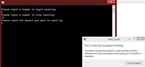 Solved Create A Counting Program That Prompts The User For 3