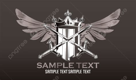 Vector Vintage Crest With Wings Template Download On Pngtree