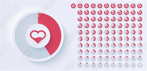 Love Meter Loading Indicator Percentage Circle Love Gauge Concept