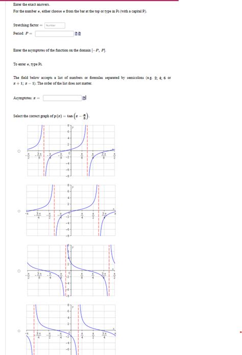 Solved Enter The Asymptotes Of The Function On The Domain