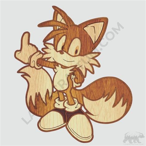 Tails Layered Design For Cutting Lasercraftum