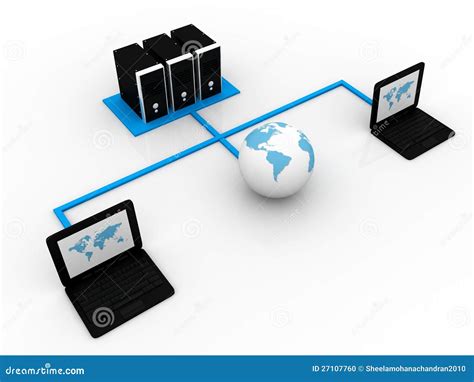 Global Computer Network Stock Illustration Illustration Of Communicate