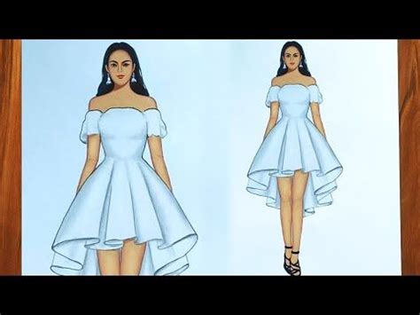 How To Draw A Girl With A Beautiful Dress