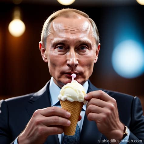 Putins Unconventional Ice Cream Lick Stable Diffusion Online
