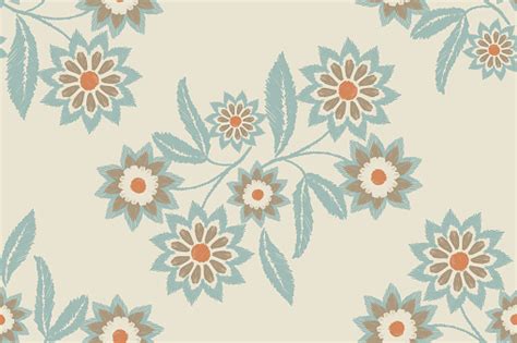 Ikat 꽃 페이즐리 자수 배경 이카트 민족 동양 패턴 전통 아즈텍 스타일의 추상 벡터입니다 질감 구조 의류 포장 장식 사롱 스카프 디자인 가을 단풍에 대한 스톡 벡터 아트