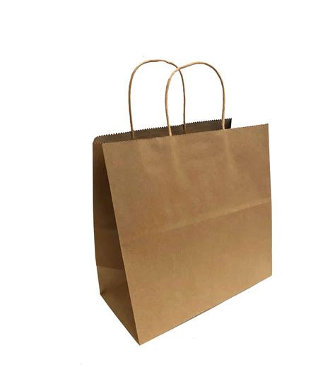 1 Square Brown Kraft Twisted Handle Paper Bag Carton250 Disposable King
