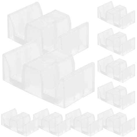 Mipcase 10pcs Rectangular Plastic Shower Door Bumpers For Glass Door