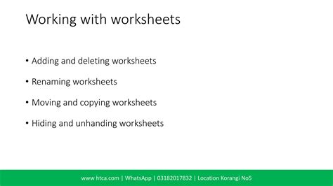 basic excel course pptx