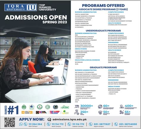 Iqra University ADP Graduate Undergraduate Program Admissions 2023