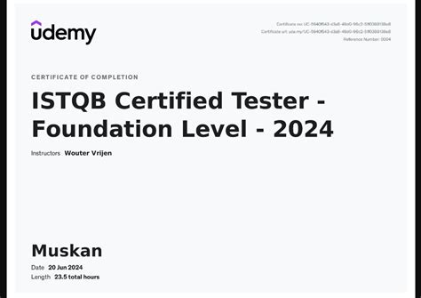 Muskan G On Linkedin Istqb Softwaretesting Certificationachievement Continuouslearning