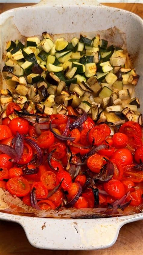 Roasted Veggie Pasta With Garlic Tomato Sauce Vegan Recipe