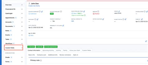 Custom Fields Now In The Overview Section
