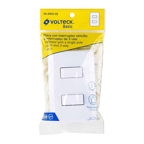 PA APDO EB PLACA ARMADA CON INTERRUPTOR O APAGADOR SENCILLO ESCALERA ARM BLANCO BASIC