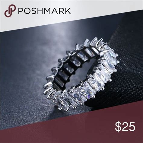 Silver Aaa Cubic Zirconia Cocktail Ring Body Jewelry Shop Eternity
