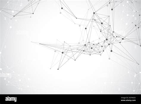 Geometric Graphic Background Molecule And Communication Big Data Complex With Compounds Lines