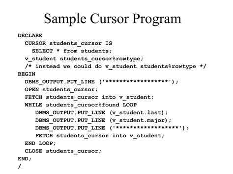 Plsql Introduction And Concepts Ppt