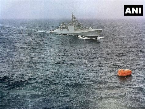 Indian Warship Rescues Eight Indians One Lankan Crew Of Capsized Oil