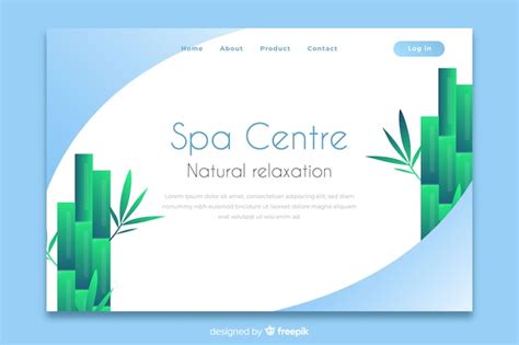 Premium Vector Spa Landing Page With Natural Elements
