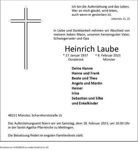 Ivz Trauer Heinrich Laube