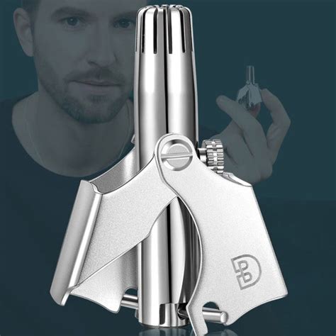 Portable Stainless Steel Manual Waterproof Nose Hair Trimmer For Men