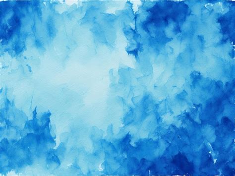 El Fondo De Acuarela De Textura Azul Efecto Grunge Foto Premium
