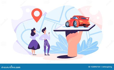 Concepto Del Servicio De La Distribuci n De Coche Idea Del Veh culo Ilustración del Vector