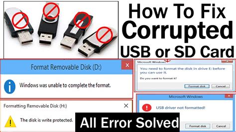 how to fix repair a corrupted usb flash drive or sd card by cmd cammand