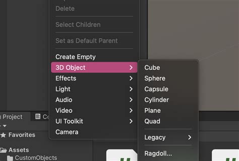 is it possible to create custom 3d objects that appear in this list