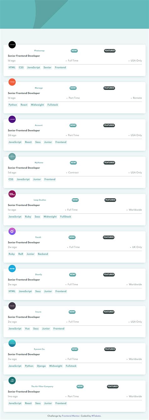 github takata21 frontend mentor job listings
