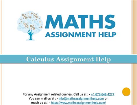 Calculus Assignment Help By Maths Assignment Help Issuu