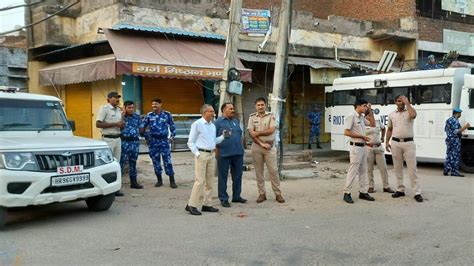 Nuh Braj Mandal Yatra शांति बनाए रखने के लिए तैनात सब इंस्पेक्टर की