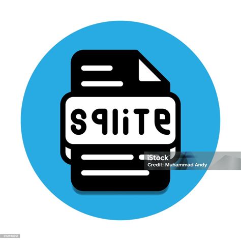 Sqlite 파일 형식 데이터베이스 아이콘입니다 문서 파일 및 형식 확장자 기호 아이콘 청록색 스타일로 0명에 대한 스톡 벡터