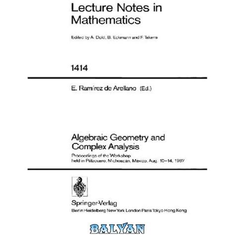 خرید و قیمت دانلود کتاب Algebraic Geometry and Complex Analysis ترب