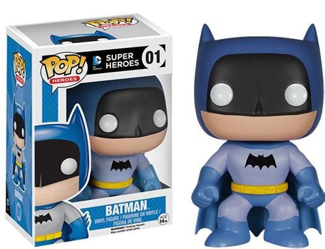 Funko Batman Dc Super Heroes Pop Heroes Batman Exclusive Vinyl Figure 01 75th Anniversary Blue