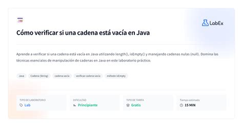 Cómo Verificar Si Una Cadena Está Vacía En Java Labex