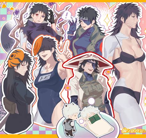 Hatake Kakashi Uchiha Obito And Tobi Naruto And More Drawn By Eluspac Maru Danbooru